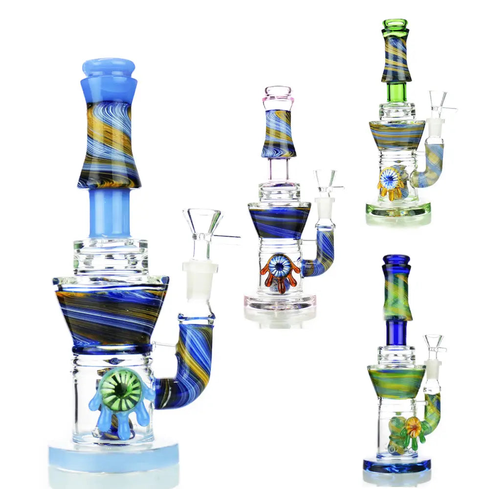 Elegant Marble Art Water Pipe with 14mm Male Bowl – MHGP