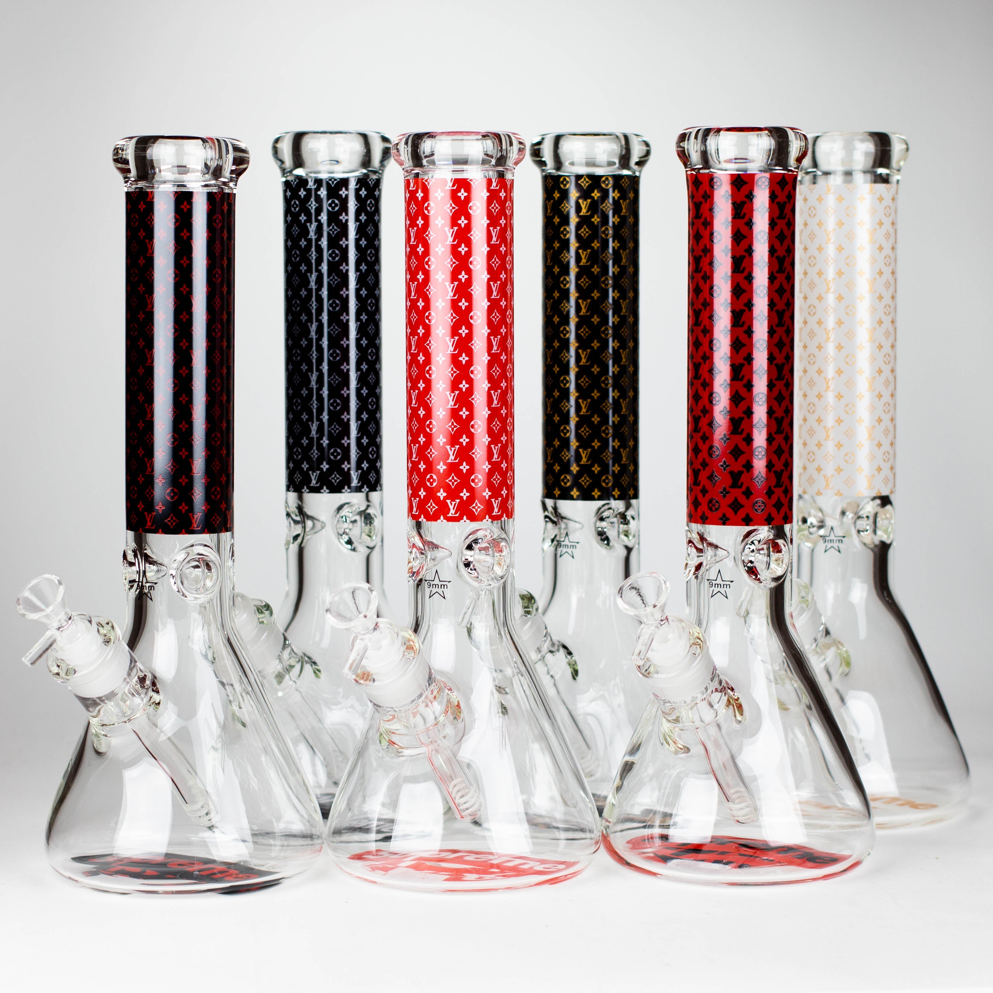 Luxury Pattern 9mm glass pipes 14" – MHGP