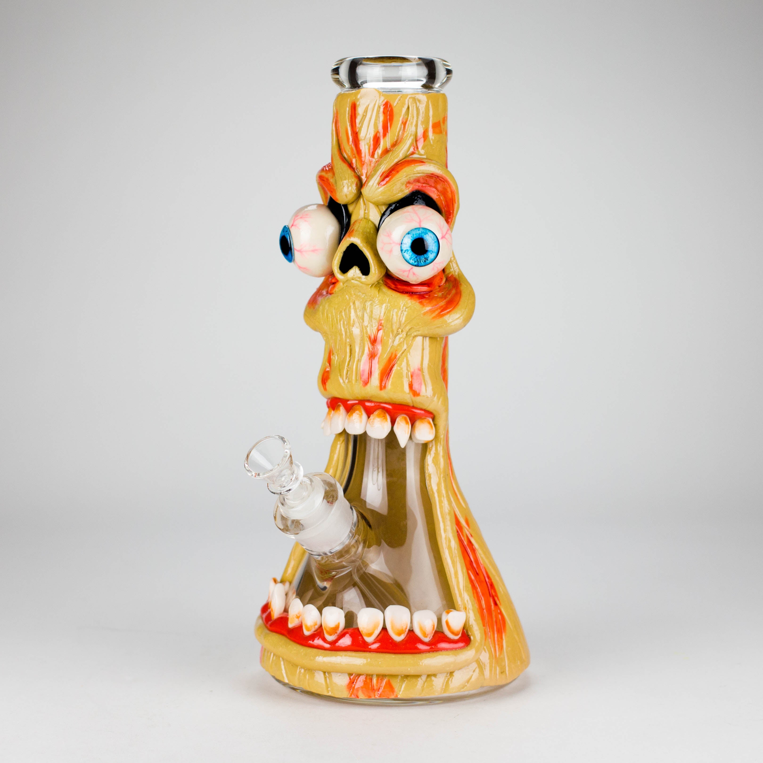 Monster Zombie Face Glass Water Pipes – 9mm Thick 12" – MHGP