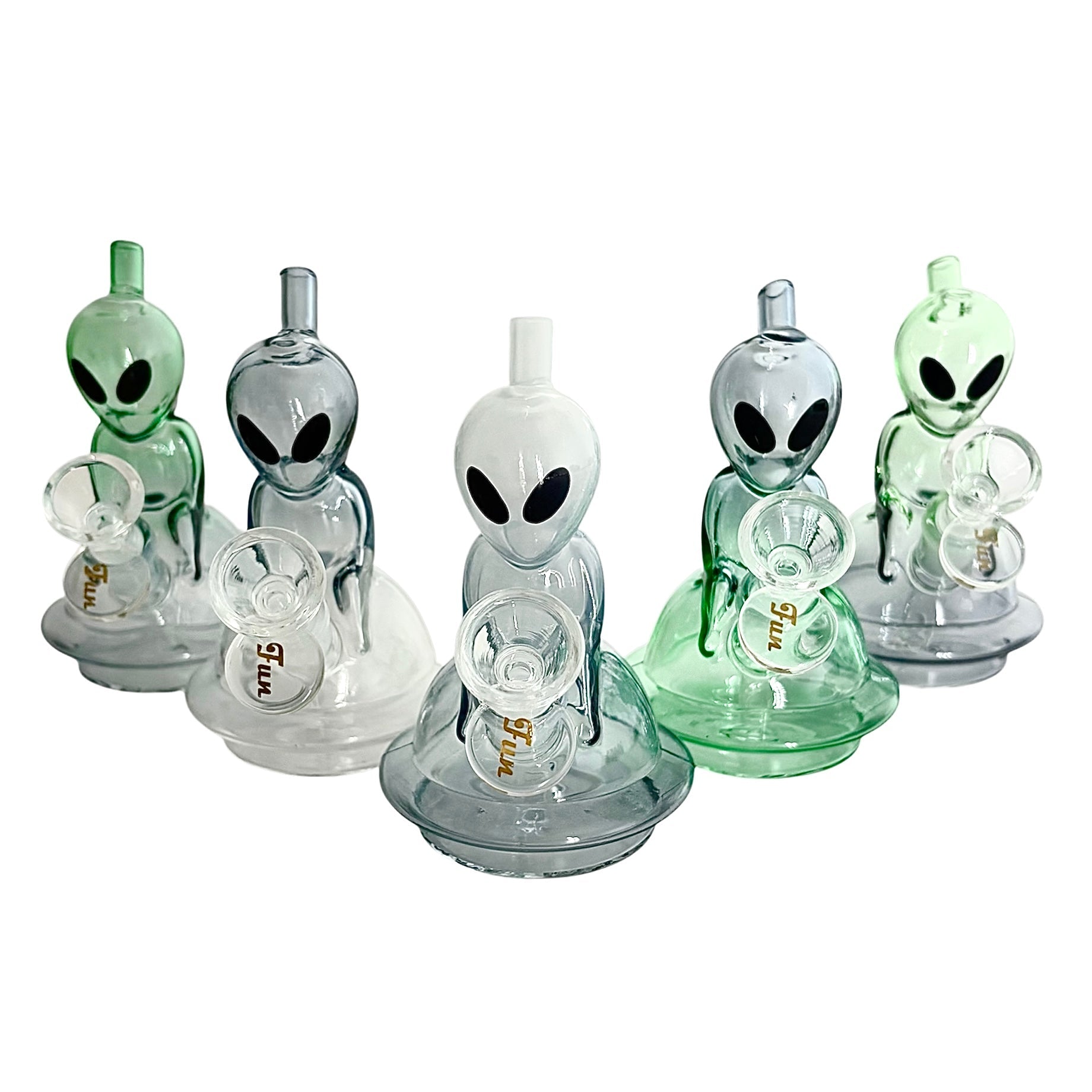 Alien Design Glass Water Pipes – Compact & Stemless 5" – MHGP