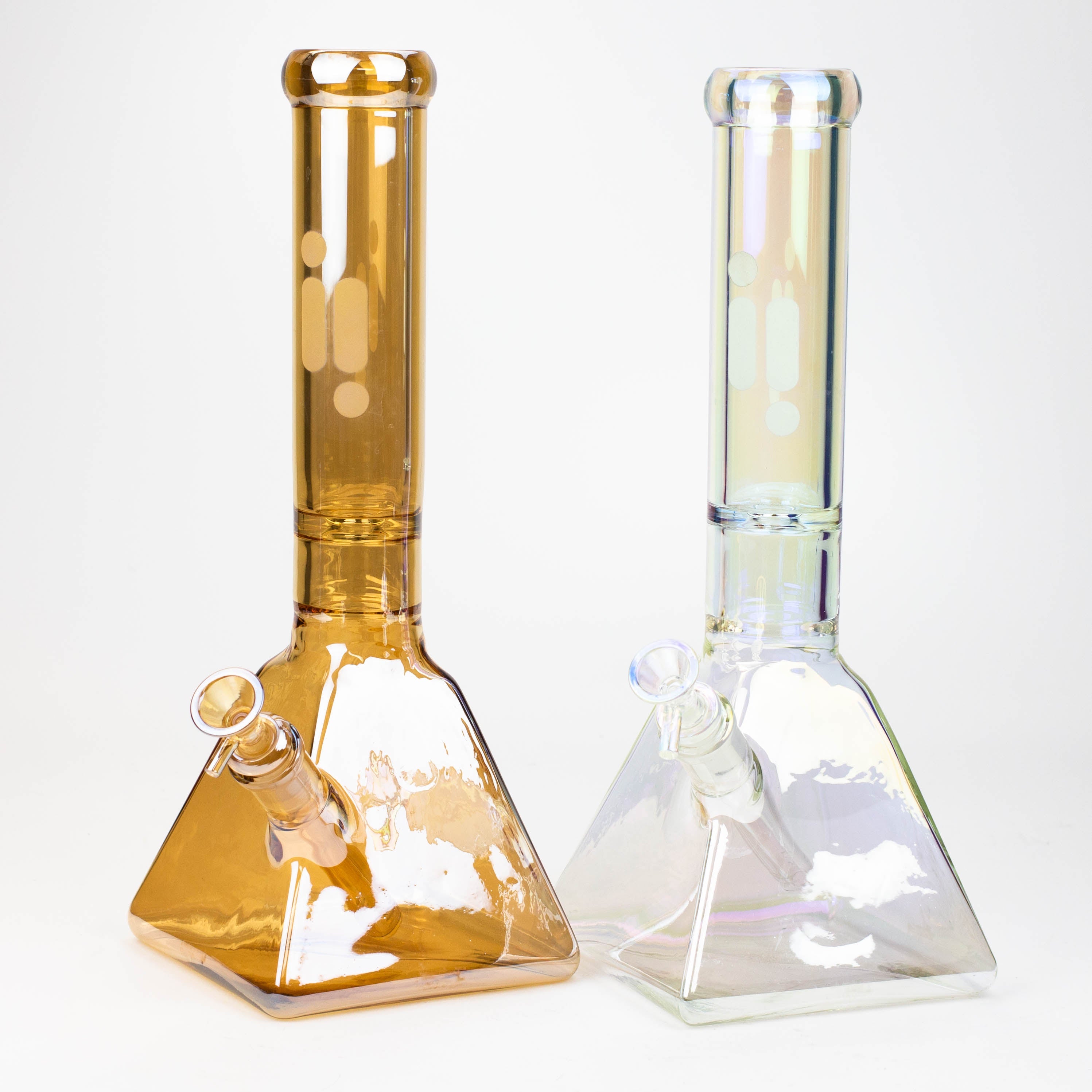 13" Infyniti 7 mm electroplated glass pyramid base bong – MHGP