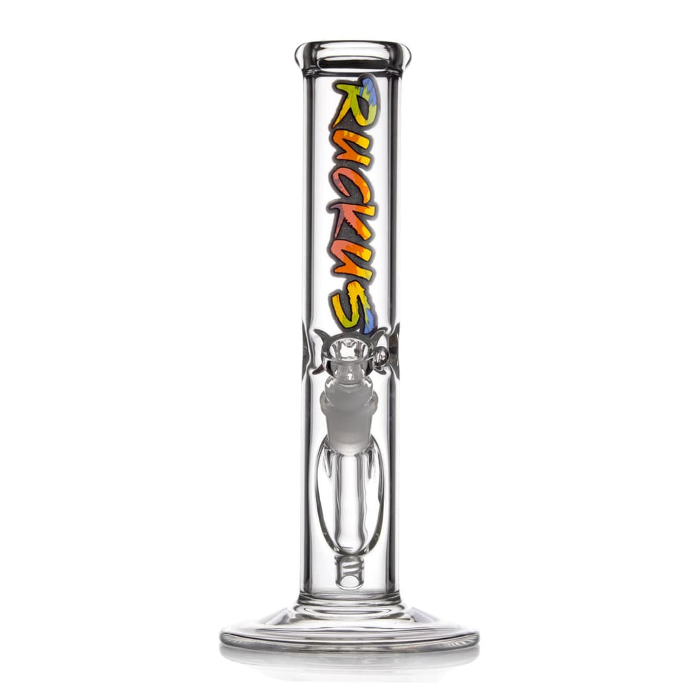 Ruckus Glass 12’ Tye Dye Straight Tube Bong – Mile High Glass Pipes