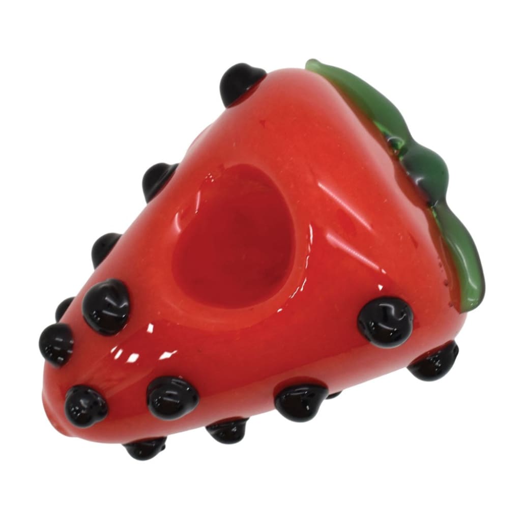 Adorable Strawberry Design Hand Pipe with Vibrant Red Green Colors – MHGP