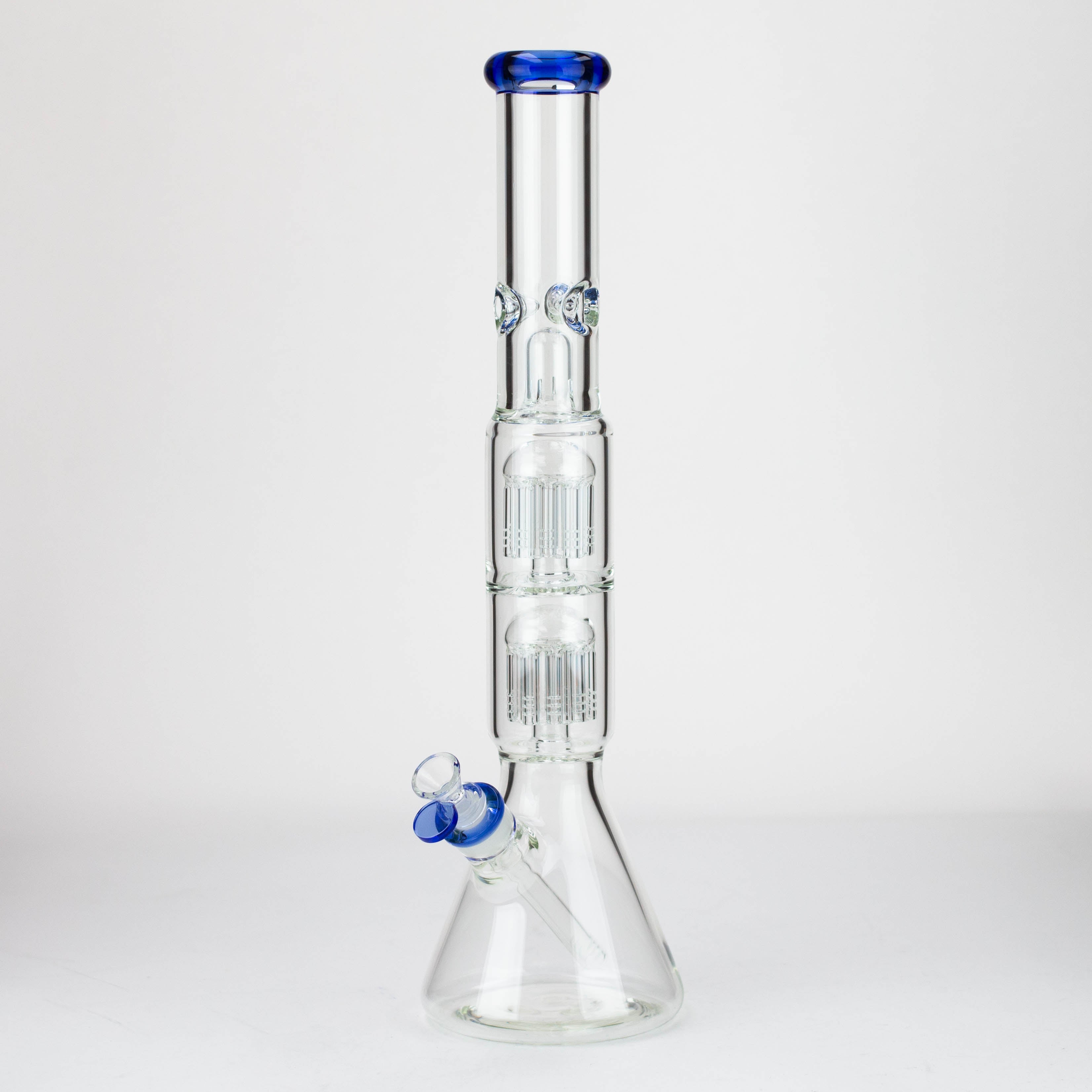 19" Dual 8 arms perc, with splash guard 7mm glass water pipes – Mile ...