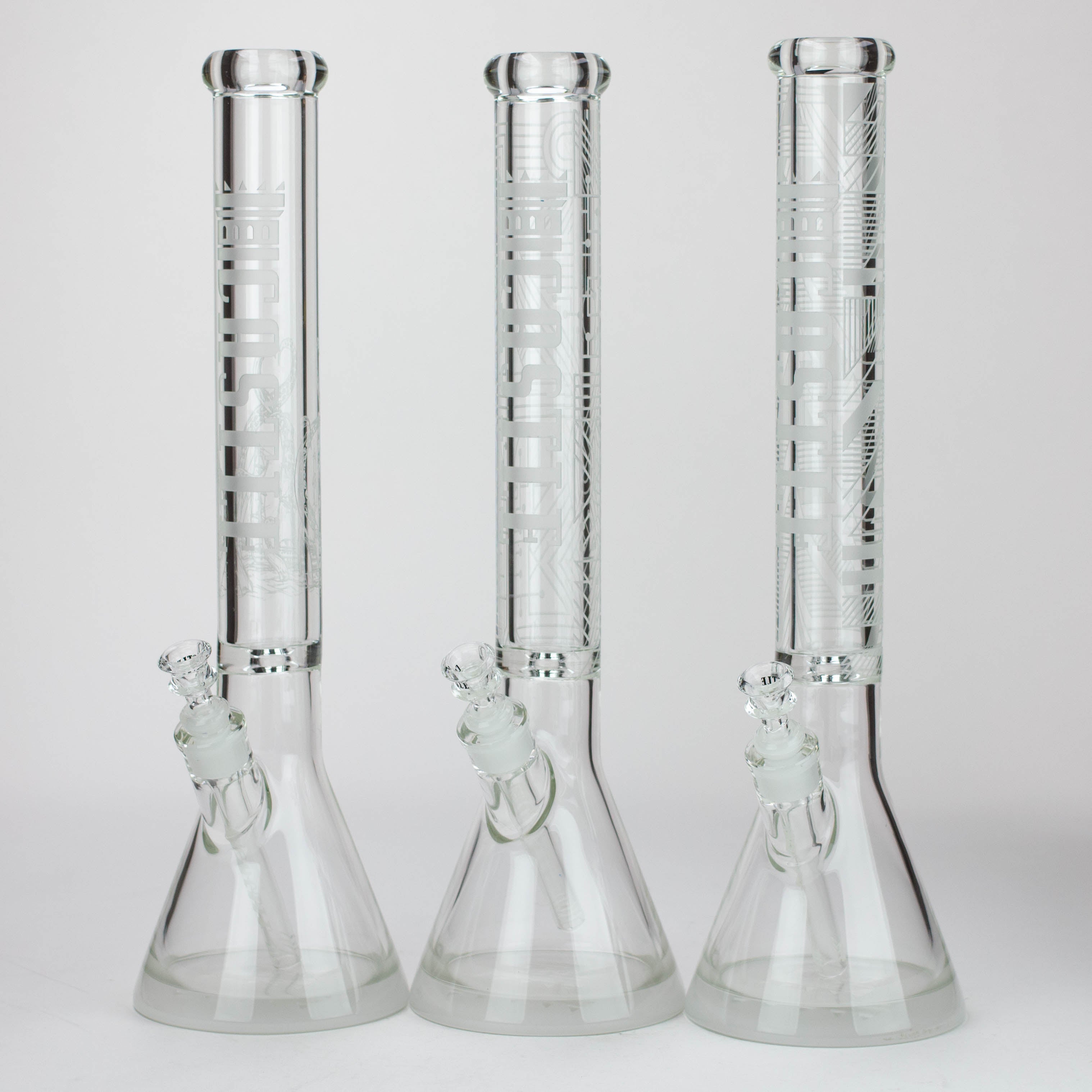 Castle Glassworks 18" laser etched Tube Beaker Water Pipes – MHGP