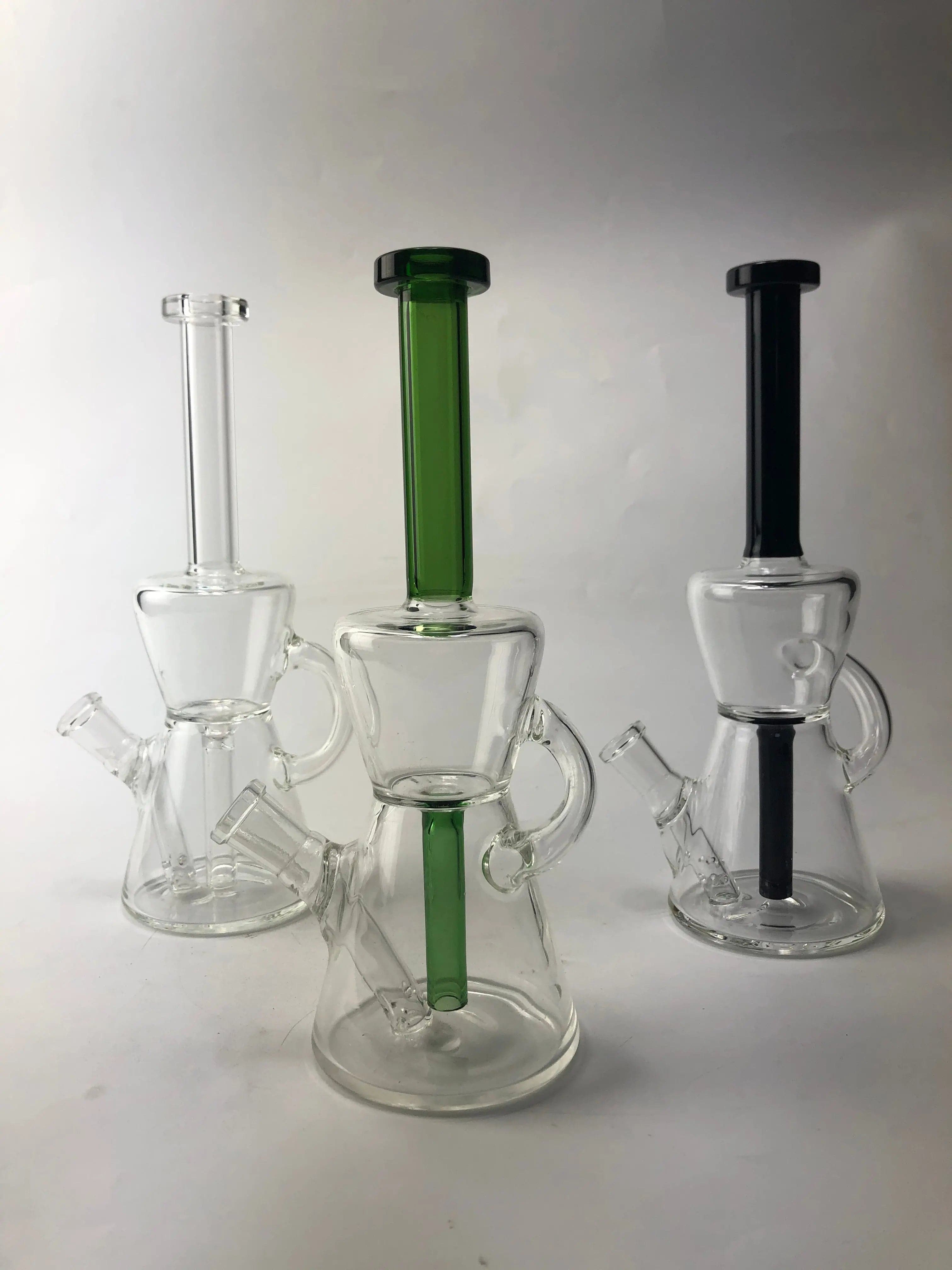 9" Glass Recycler Dab Rig – Mile High Glass Pipes