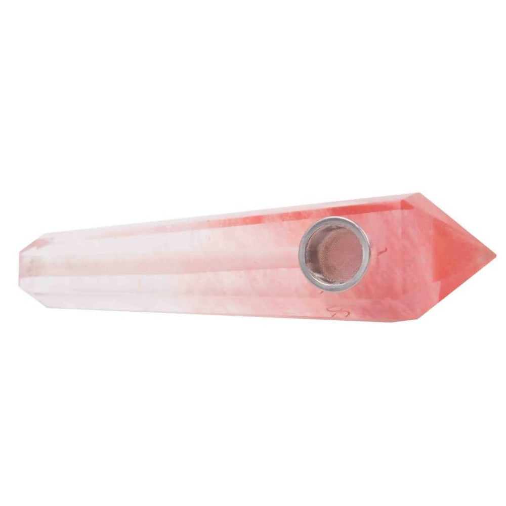 Quartz pipe red melting stone – Mile High Glass Pipes