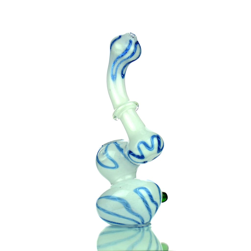 Bubbler Color Frit Art with Zigzag Lines for Unique Decor – MHGP