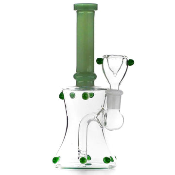 Clear bell bottom beaded mini bong - Water Pipes | MHGP