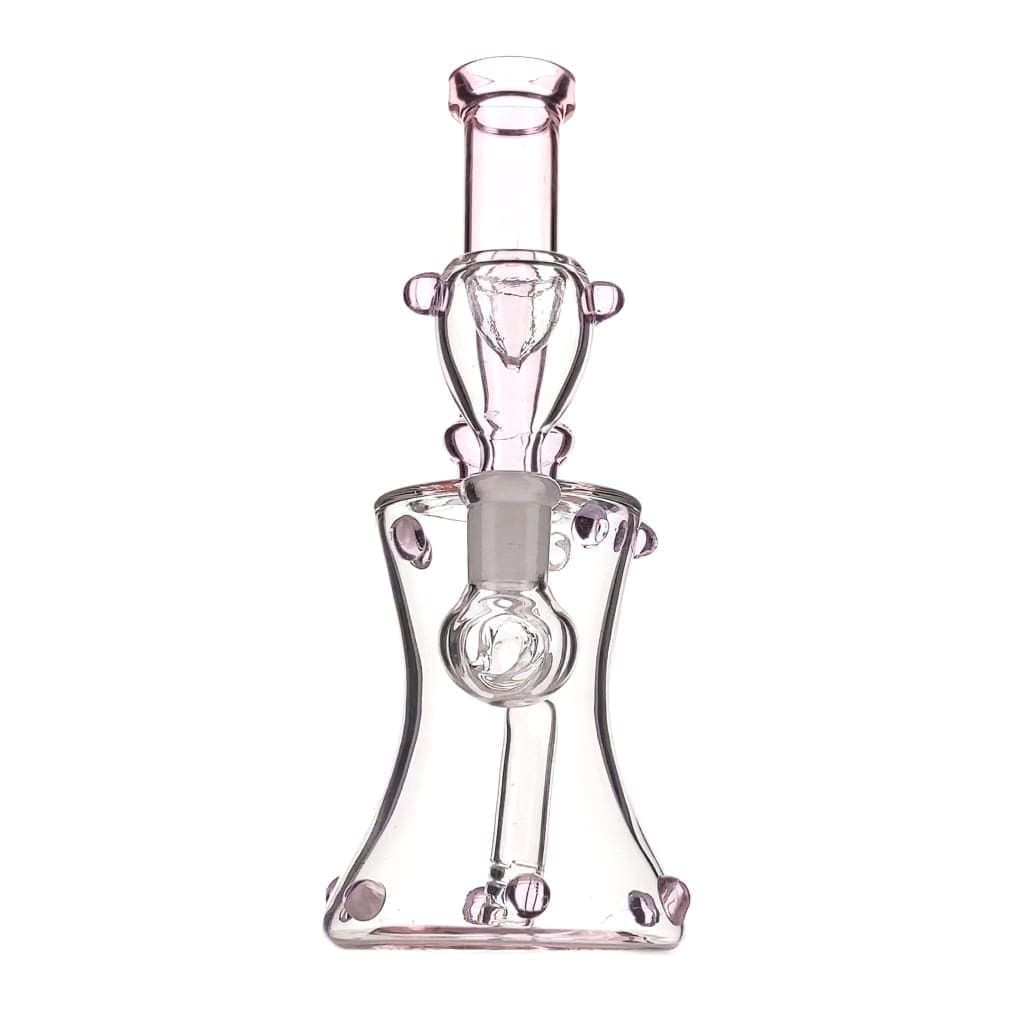 Clear bell bottom beaded mini bong - Water Pipes | MHGP