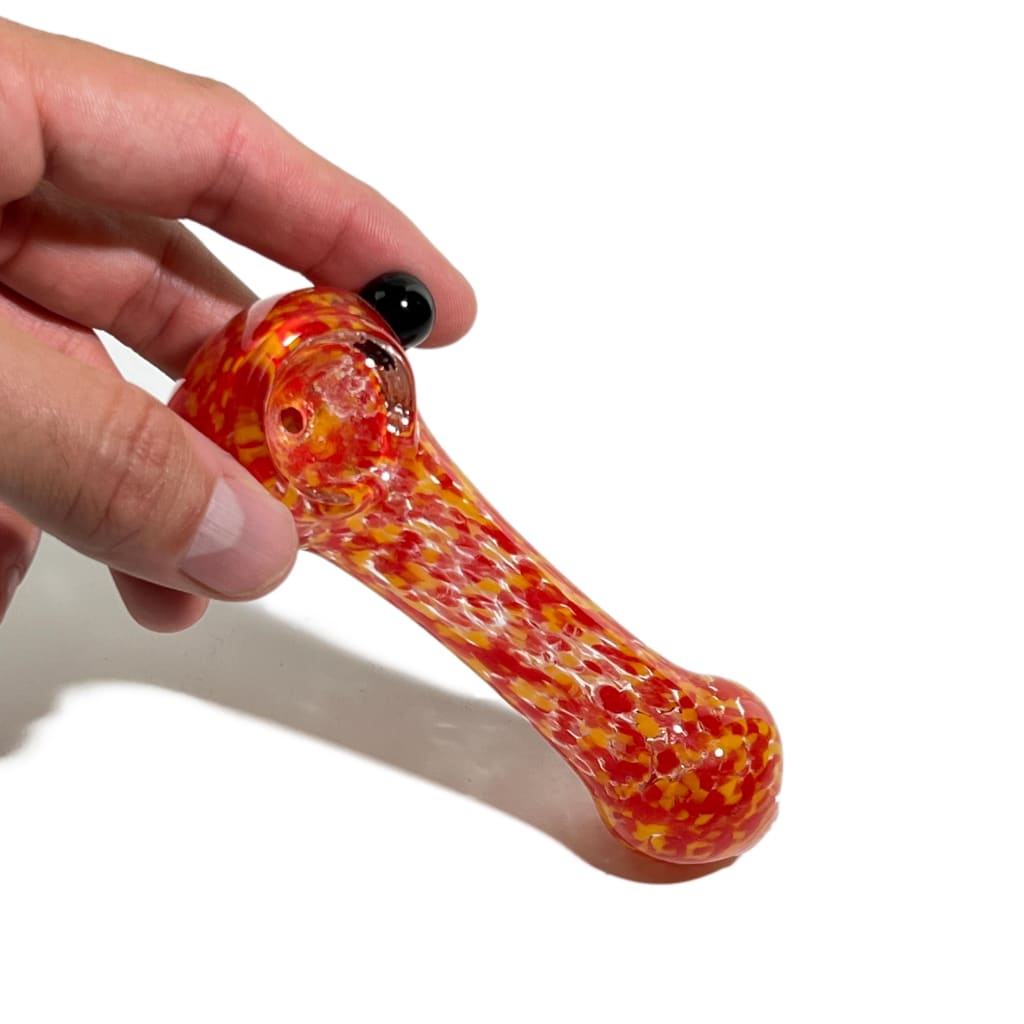 Spoon Hand Pipe with Intricate Design Pattern and Hourglass Shape – MHGP