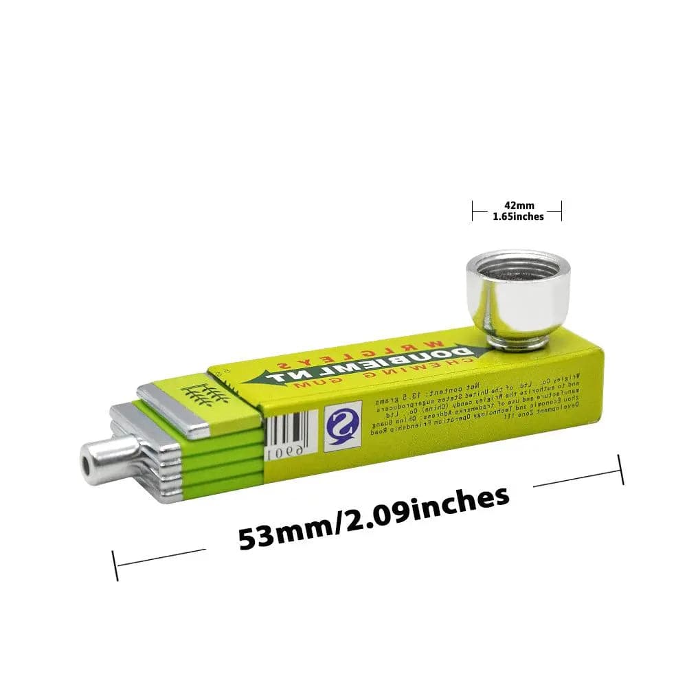 "Doublemint Gum" Stealth Portable Pipe – Mile High Glass Pipes