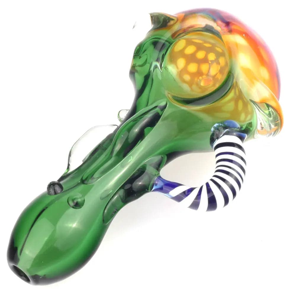 Fumed Bubble Glass Pipe with Glass Horns – Mile High Glass Pipes