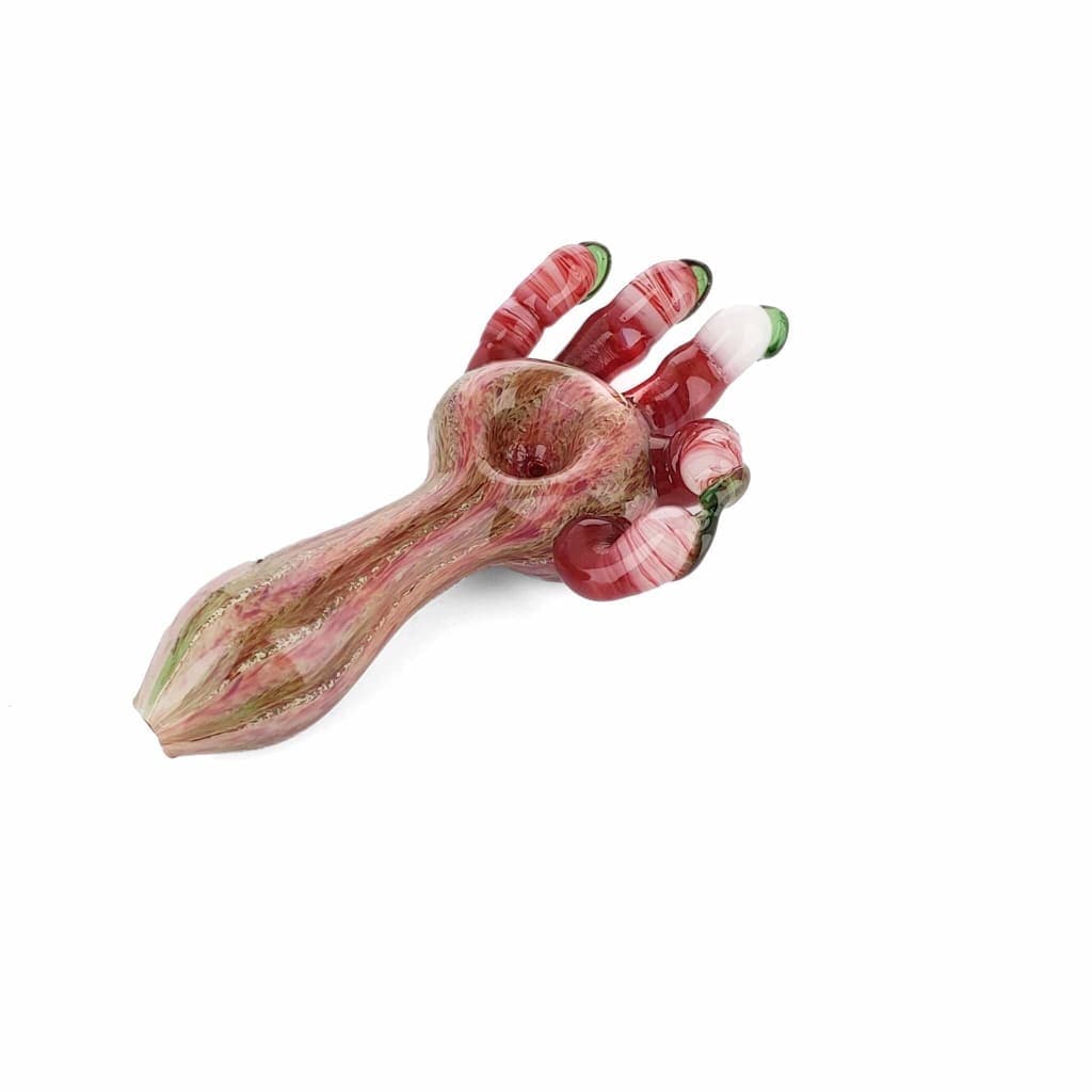 Heady Zombie Hand Pipe - Brightly-colored Glass Pipe – Mile High Glass ...