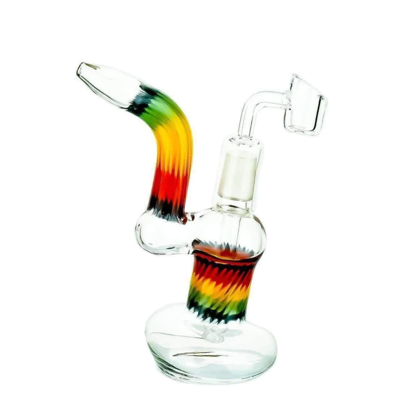 Raked glass bubbler rig - Bubblers | MHGP – Mile High Glass Pipes