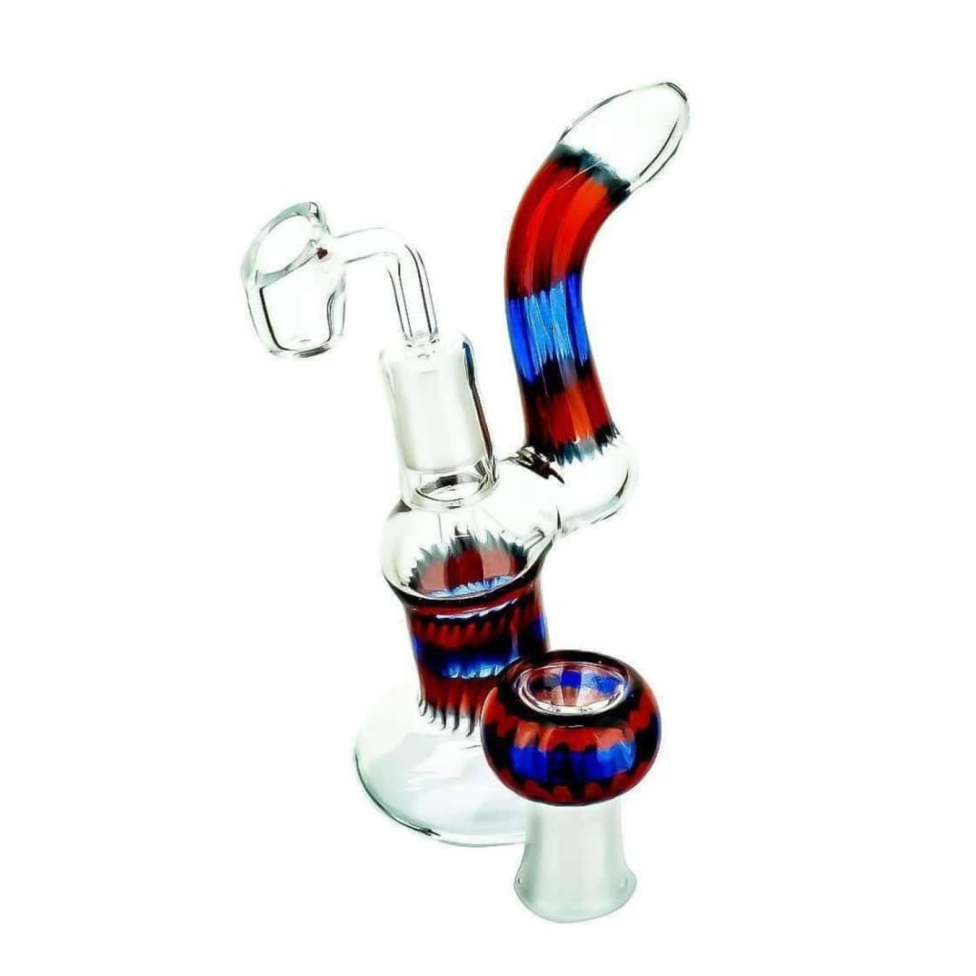 Raked glass bubbler rig - Bubblers | MHGP – Mile High Glass Pipes