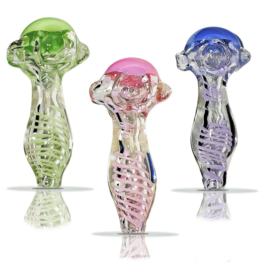 Slime Swirl Handmade Glass Pipe with Color-changing Feature – MHGP