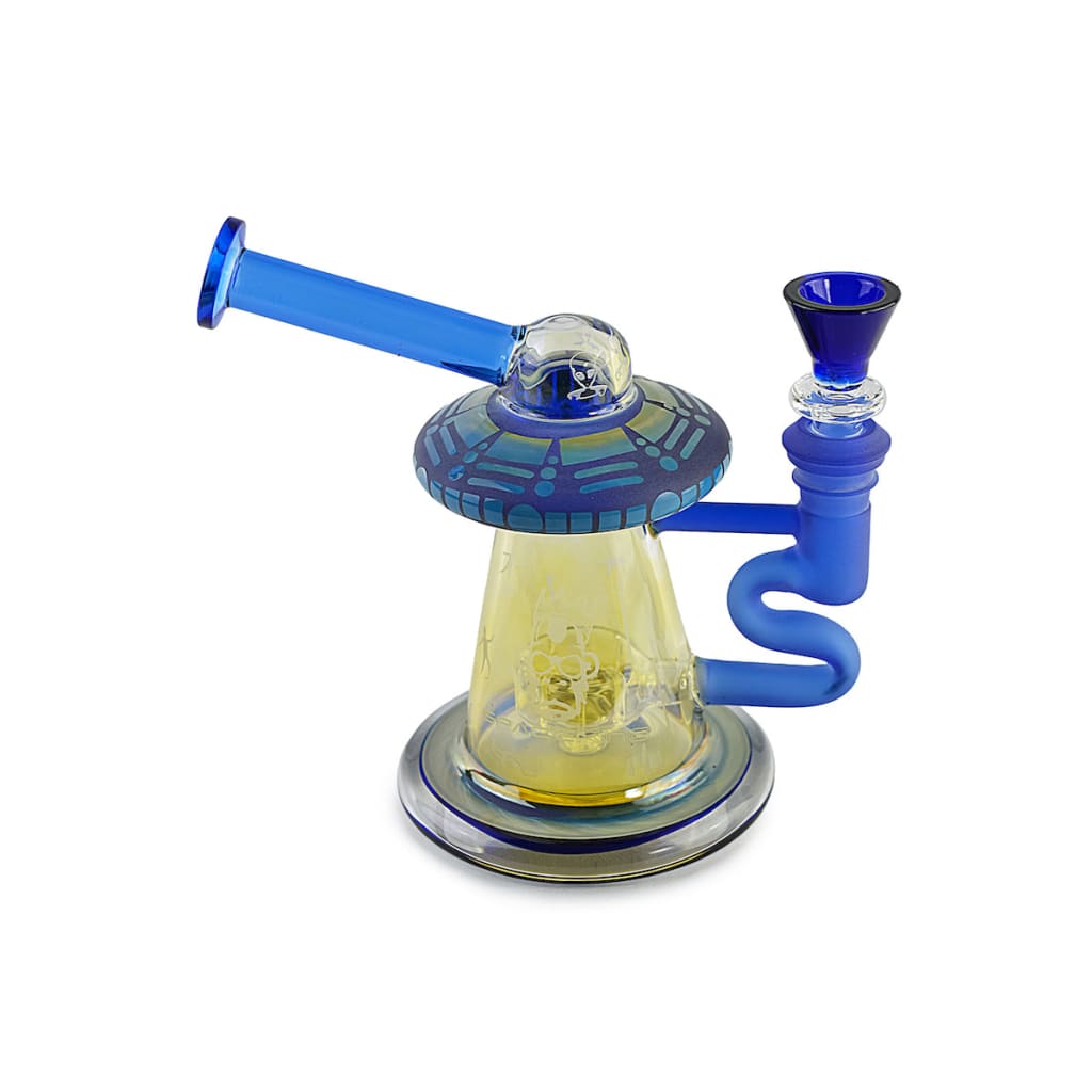 Space King Glass Water Pipe - Compact Recycler With Unique Ufo Design ...