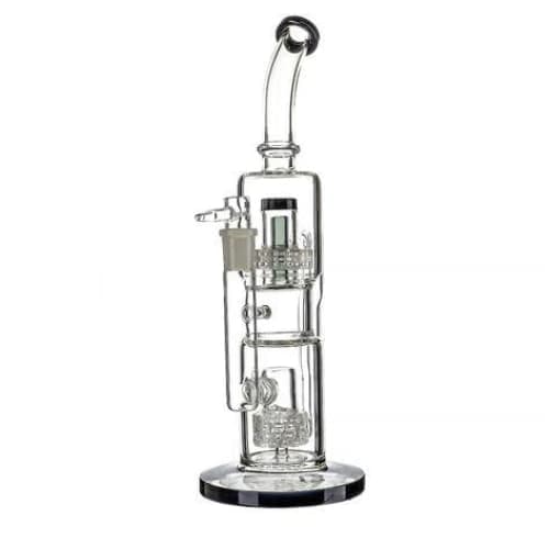 13 Inch Double Perc Matrix Dry Herb Bowl Split Perc Water Pipe – MHGP