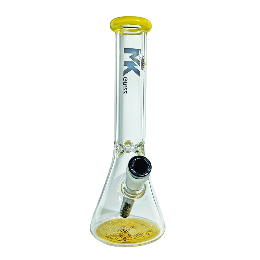 Glass Beaker Water Pipe with Horn Screened Bowl and Downstem – MHGP